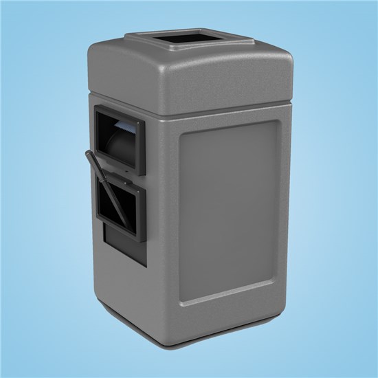 28 Gal. Square Trash/Windshield Center | Cstore1